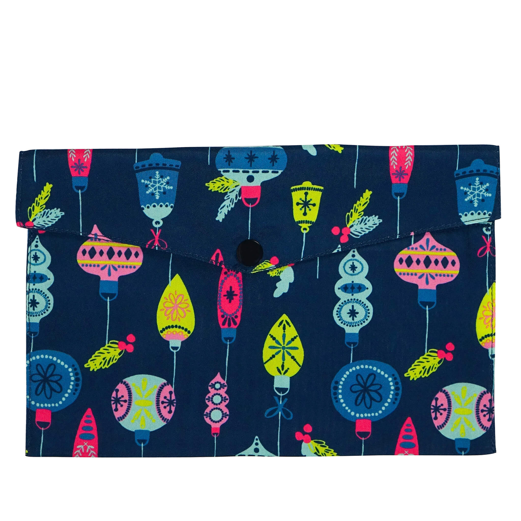 Eco Friendly Reusable Blue Christmas Balls Fabric Enveloppe By Ecowrap ...