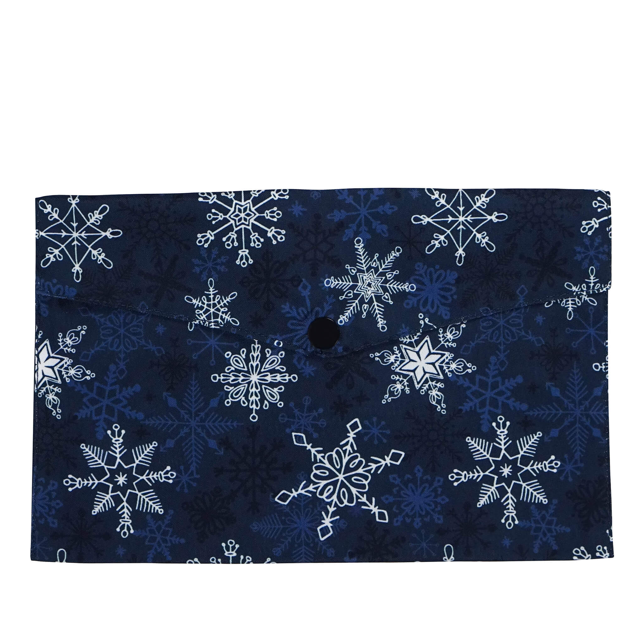 Eco Friendly Reusable Blue Snowflakes Fabric Enveloppe By Ecowrap – ECOWRAP